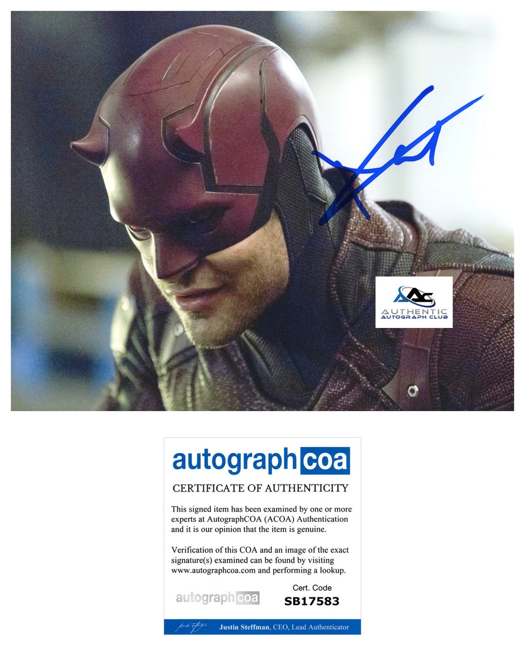 Charlie Cox Autograph Signed 8x10 Photo Daredevil Matt Murdock Acoa - Etsy