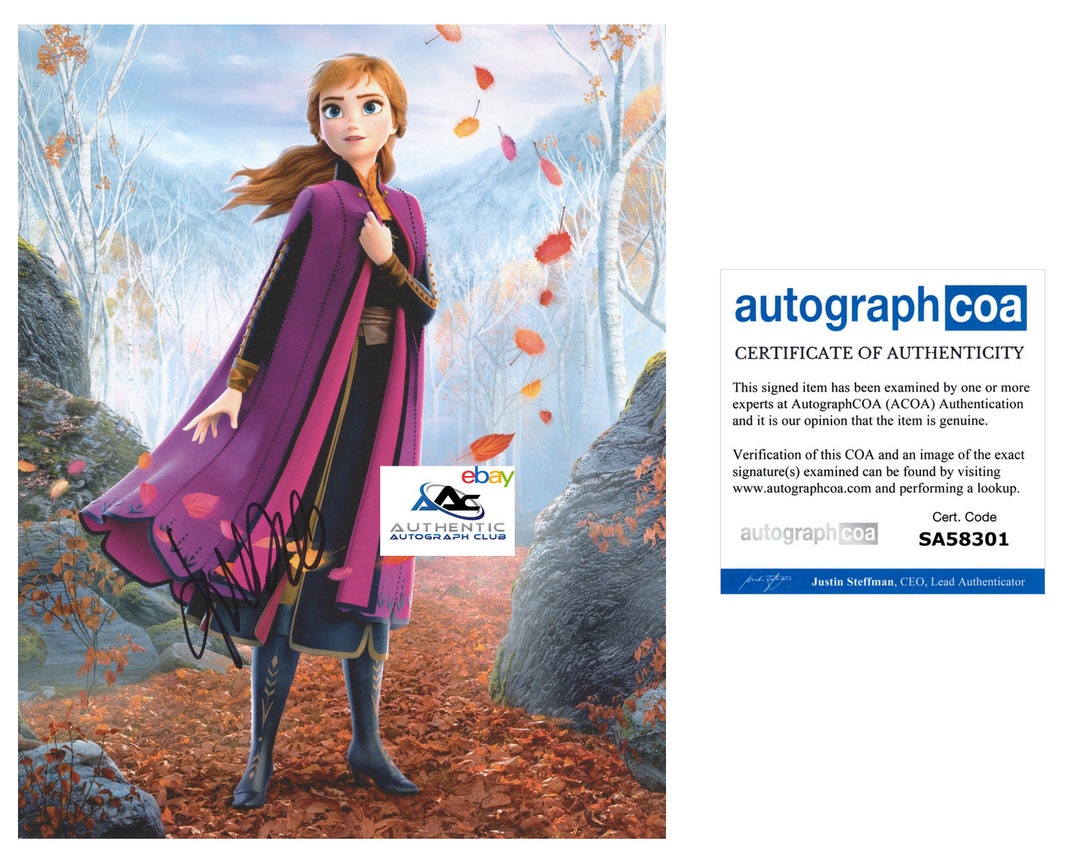 Kristen Bell Autograph Signed 8x10 Disney Frozen Anna Acoa - Etsy