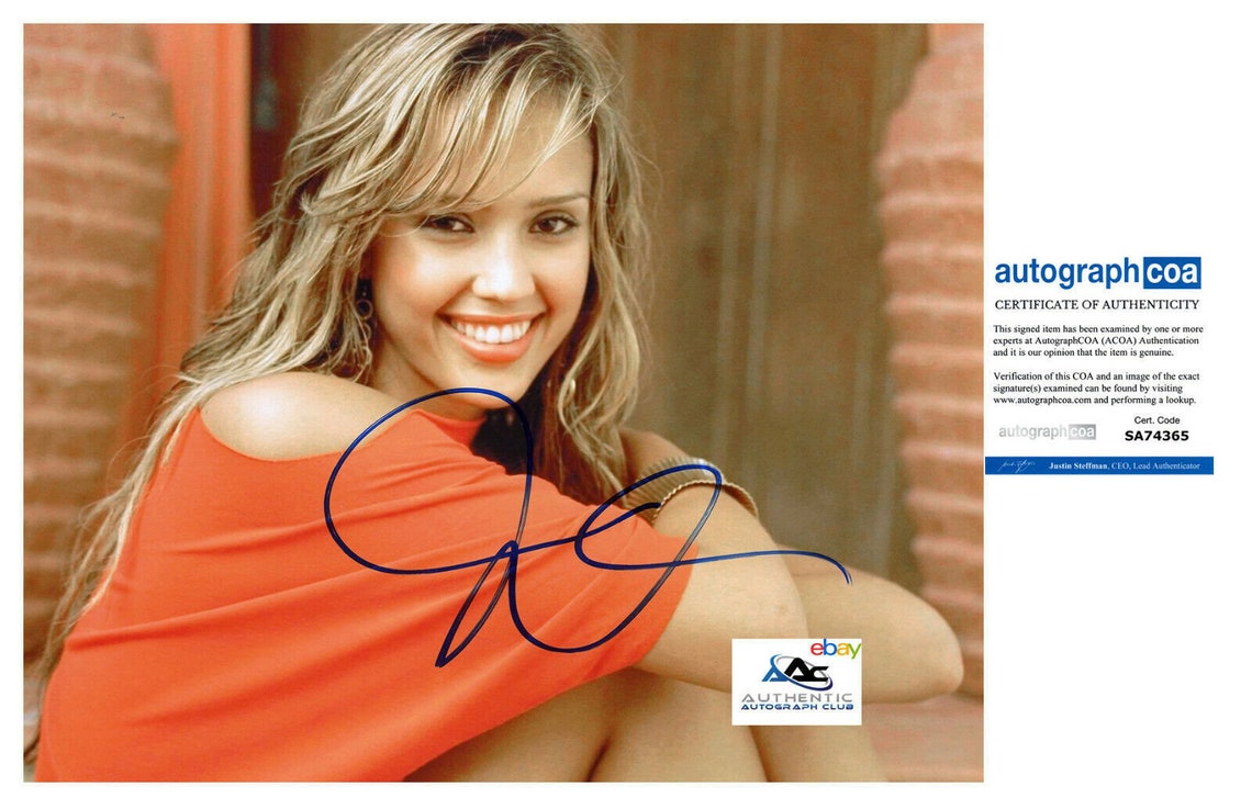 Jessica Alba Autograph Signed 8x10 Photo Acoa - Etsy