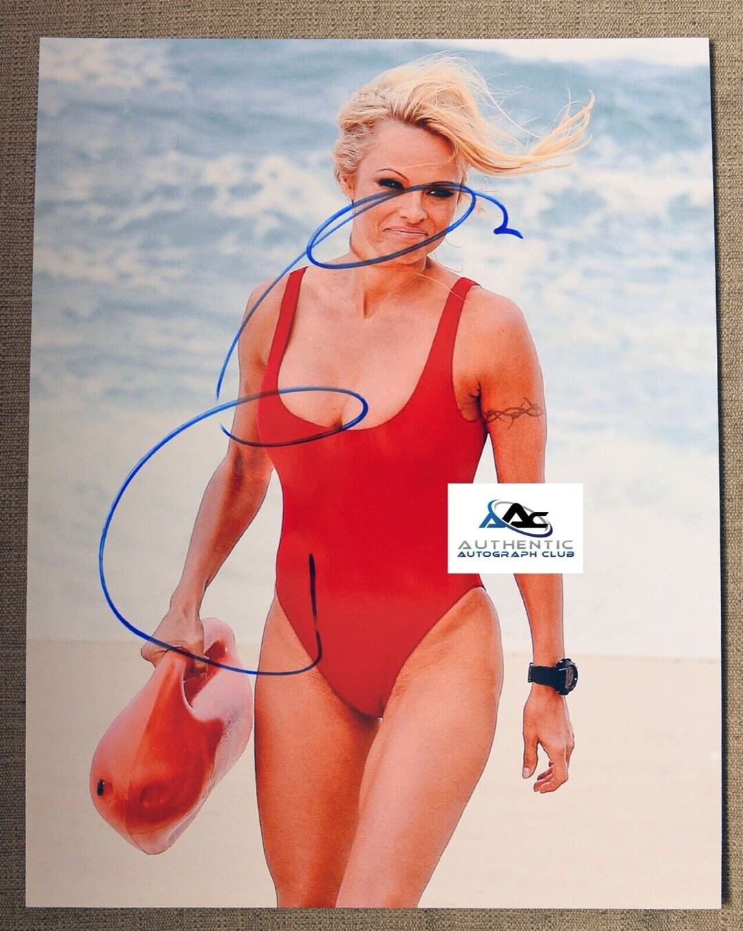 Pamela Anderson Autograph Signed 11x14 Photo Baywatch Coa - Etsy