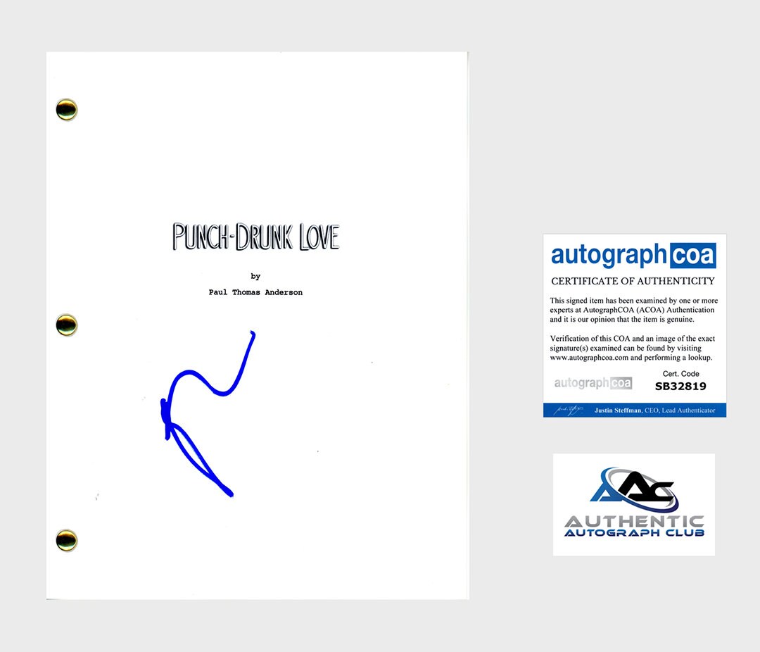Paul Thomas Anderson Autograph Signed Punch Drunk Love Full Script Acoa ...