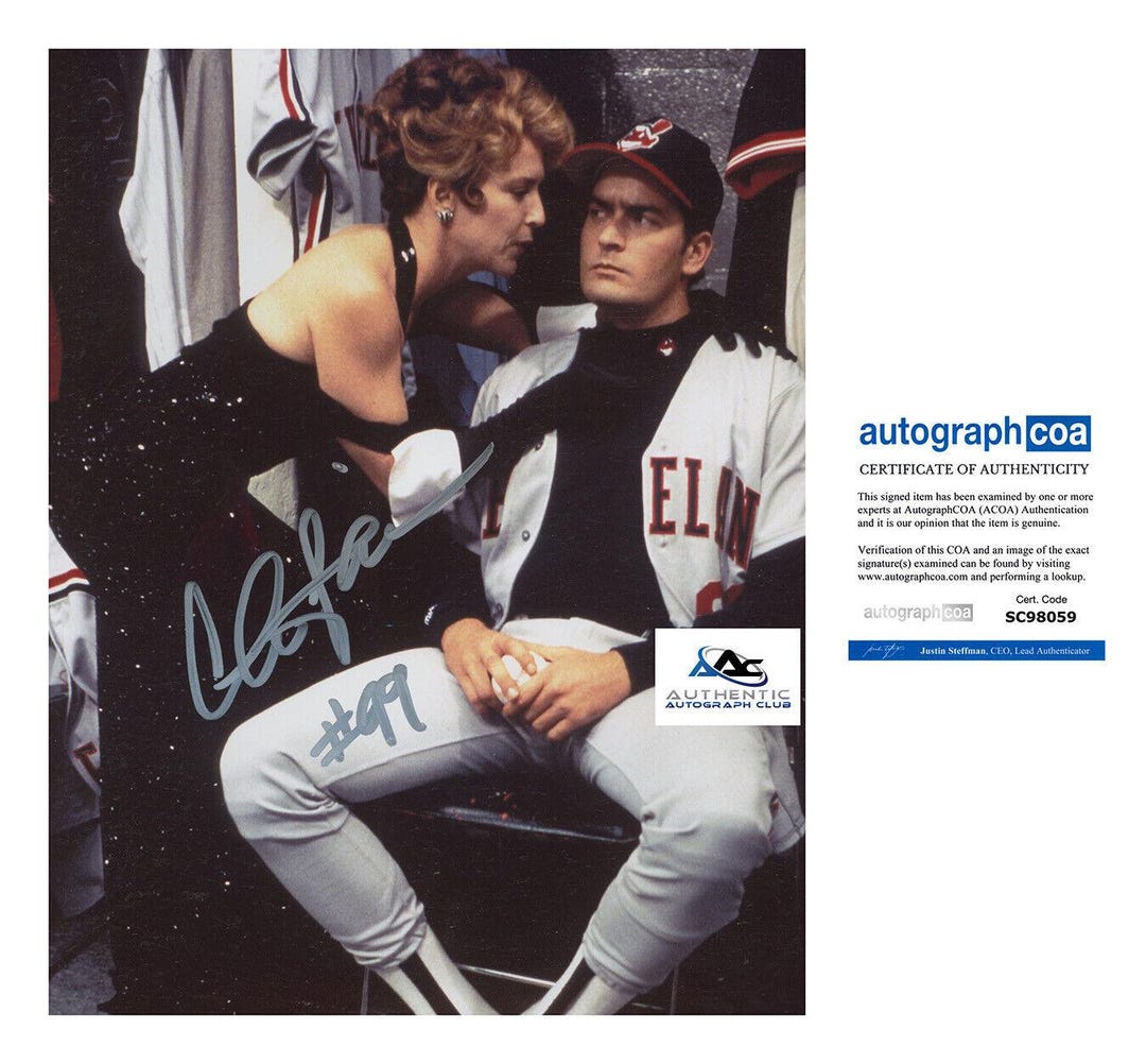 Charlie Sheen Autograph Signed 8x10 Photo Major League Acoa - Etsy