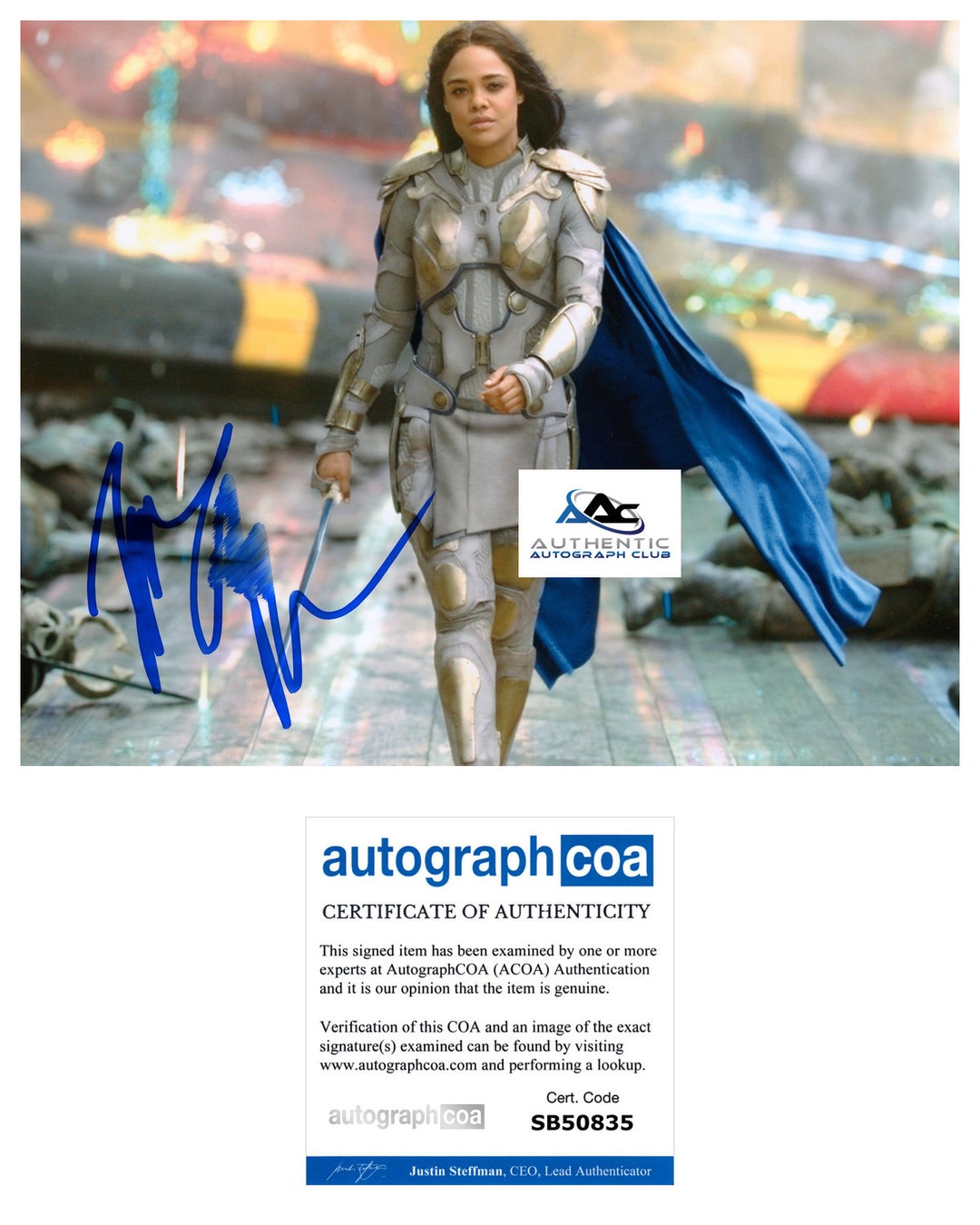 Tessa Thompson Autograph Signed 8x10 Photo Thor Love and Thunder ...