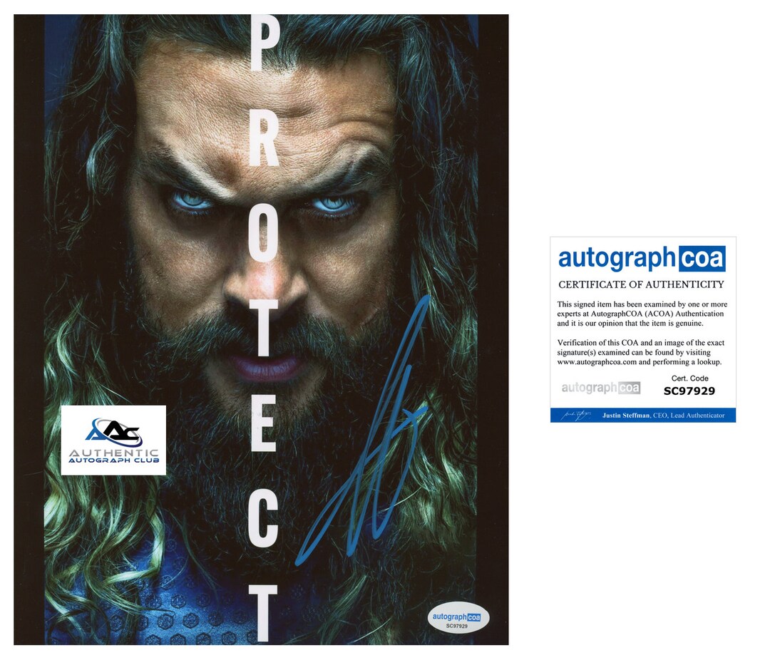 Jason Momoa Autograph Signed 8x10 Photo Aquaman Justice League Acoa - Etsy
