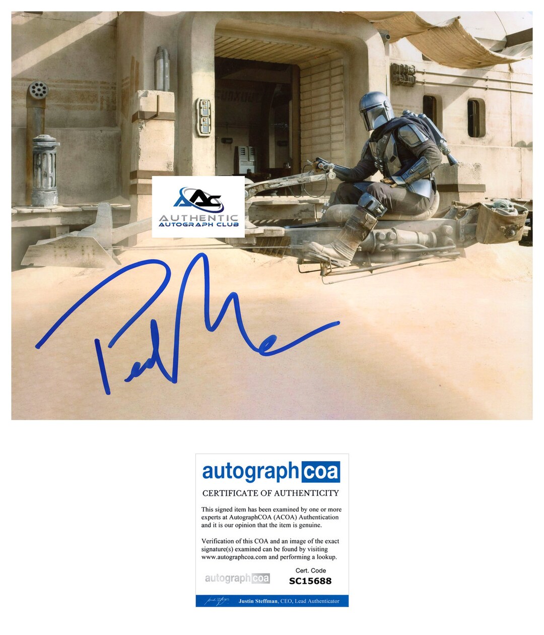 Pedro Pascal Autograph Signed 8x10 Photo Star Wars the - Etsy