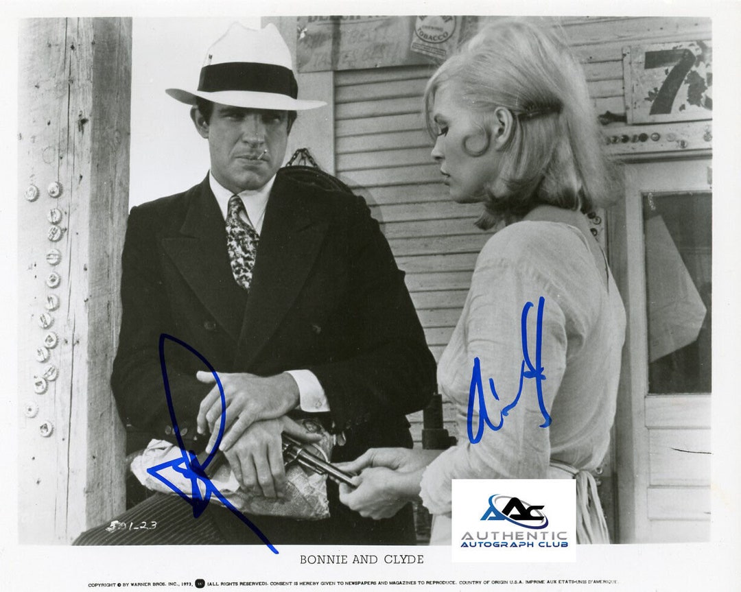 Warren Beatty and Faye Dunaway Autograph Signed 8x10 Photo - Etsy