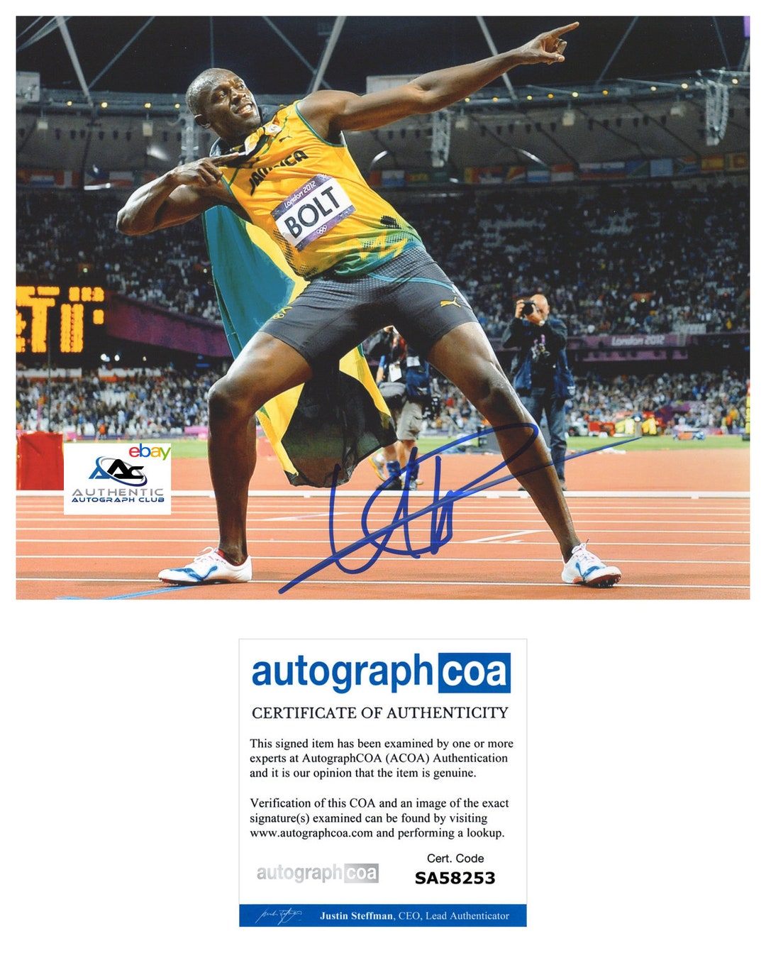 Usain Bolt Autograph Signed 8x10 Photo 2016 Rio Olympic Gold Medalist ...