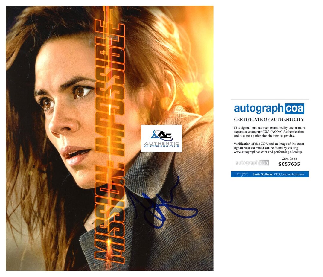 Hayley Atwell Autograph Signed 8x10 Photo Mission Impossible Acoa - Etsy