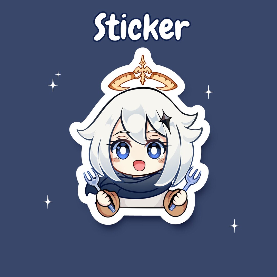 Cute Paimon Vinyl Sticker – Genshin Impact Fan Art - Etsy
