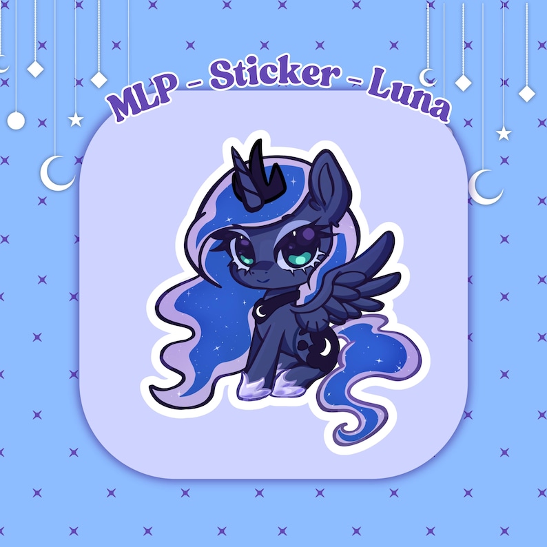 Princess Luna MLP | My Little Pony | Sticker | - Etsy