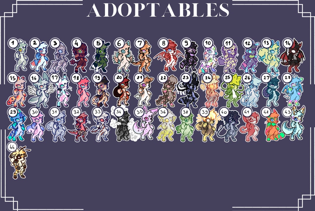 Furry Character Adopt Adoptable Design Cheap Buy 2 and 1 for Free Part1 ...