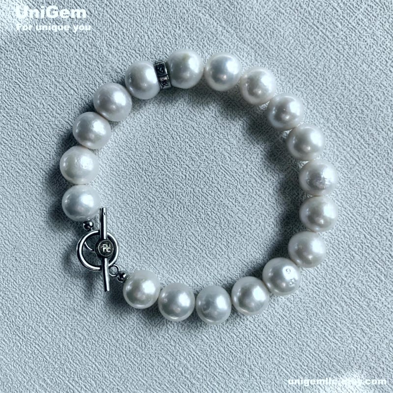 Baroque Pearl Silver Bracelet - Etsy