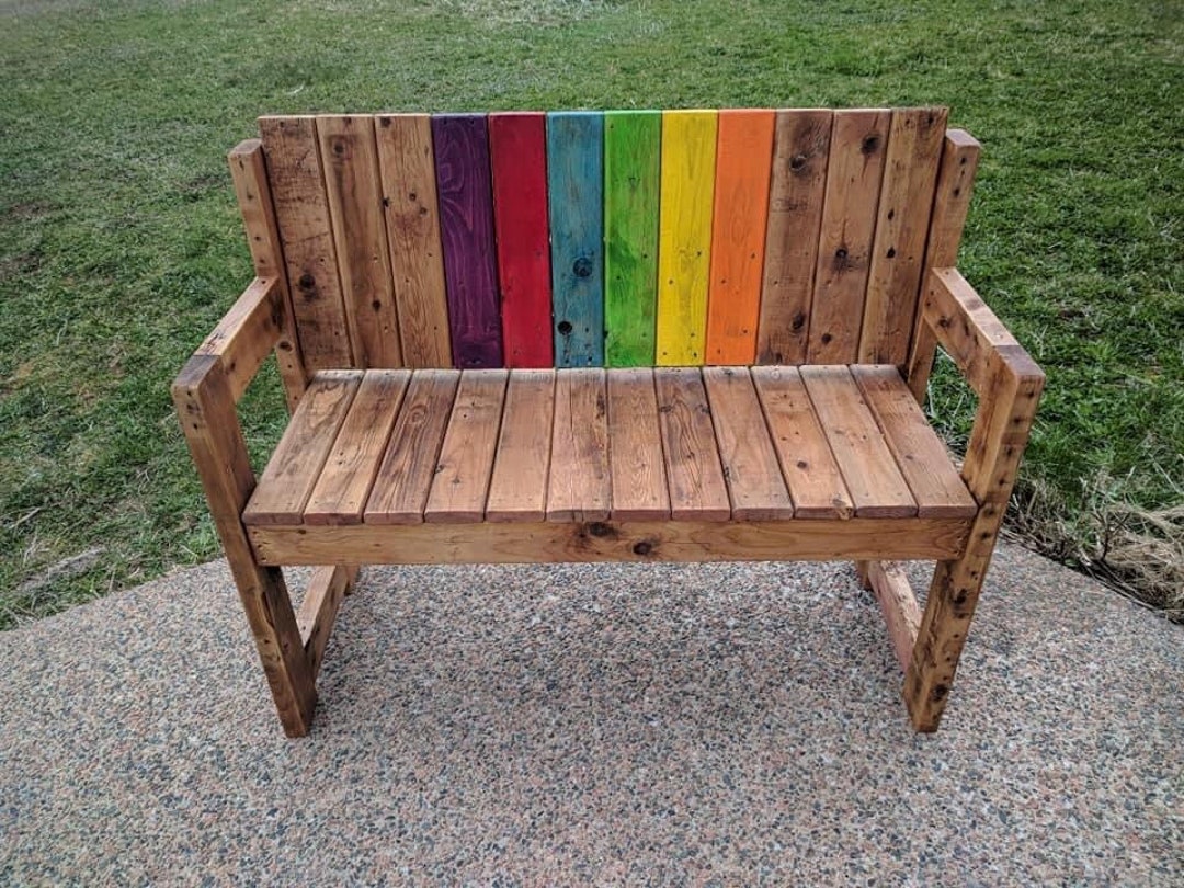 Colourful Bench - Etsy