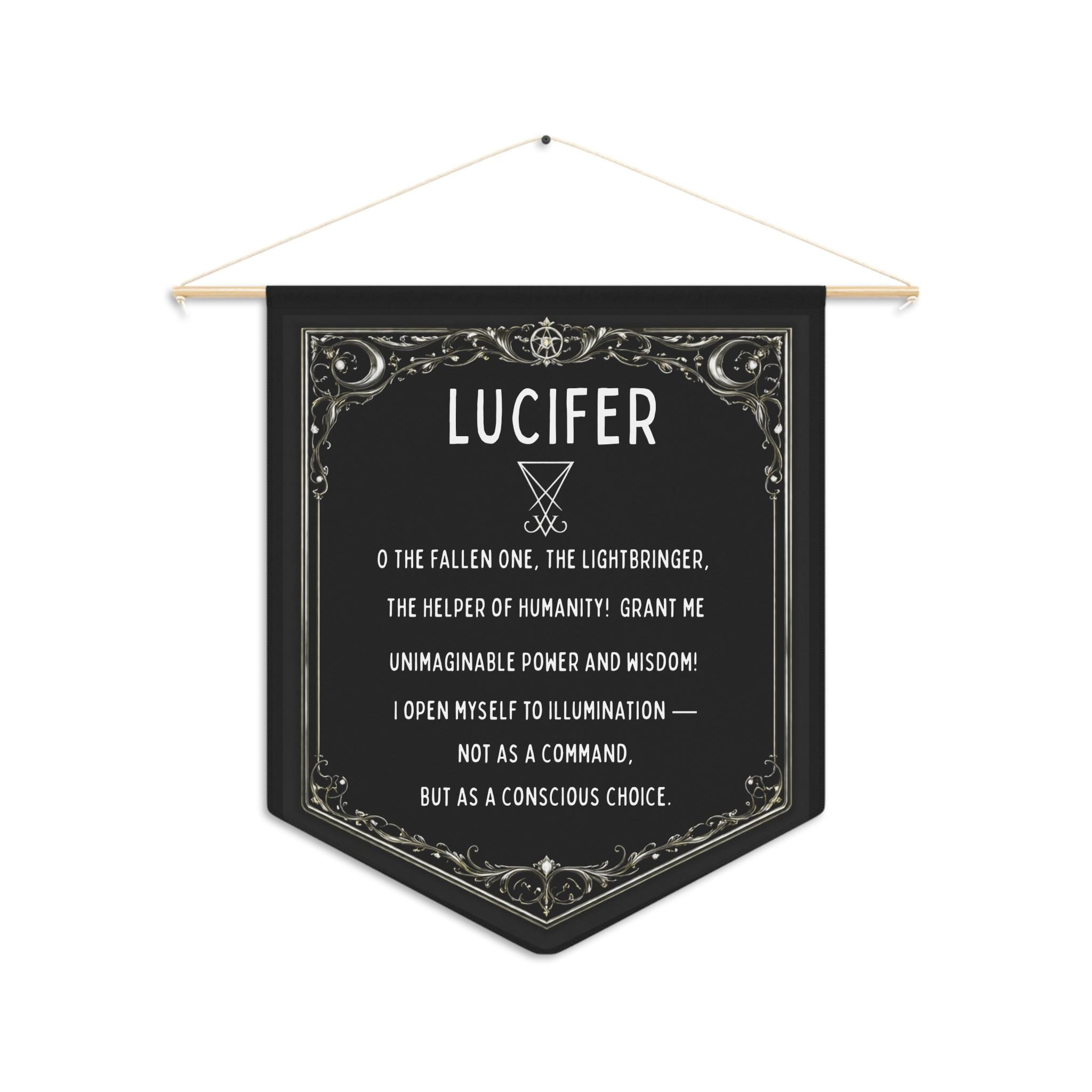 Lucifer Wall Banner Sigil of Lucifer Altar Decor Tapestry - Dark ...