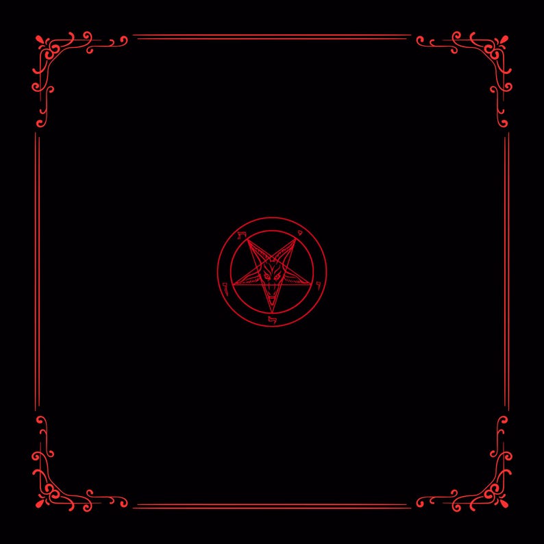 Large Baphomet Altar Cloth 58×58 | Satanic Ritual Tablecloth | 100% ...