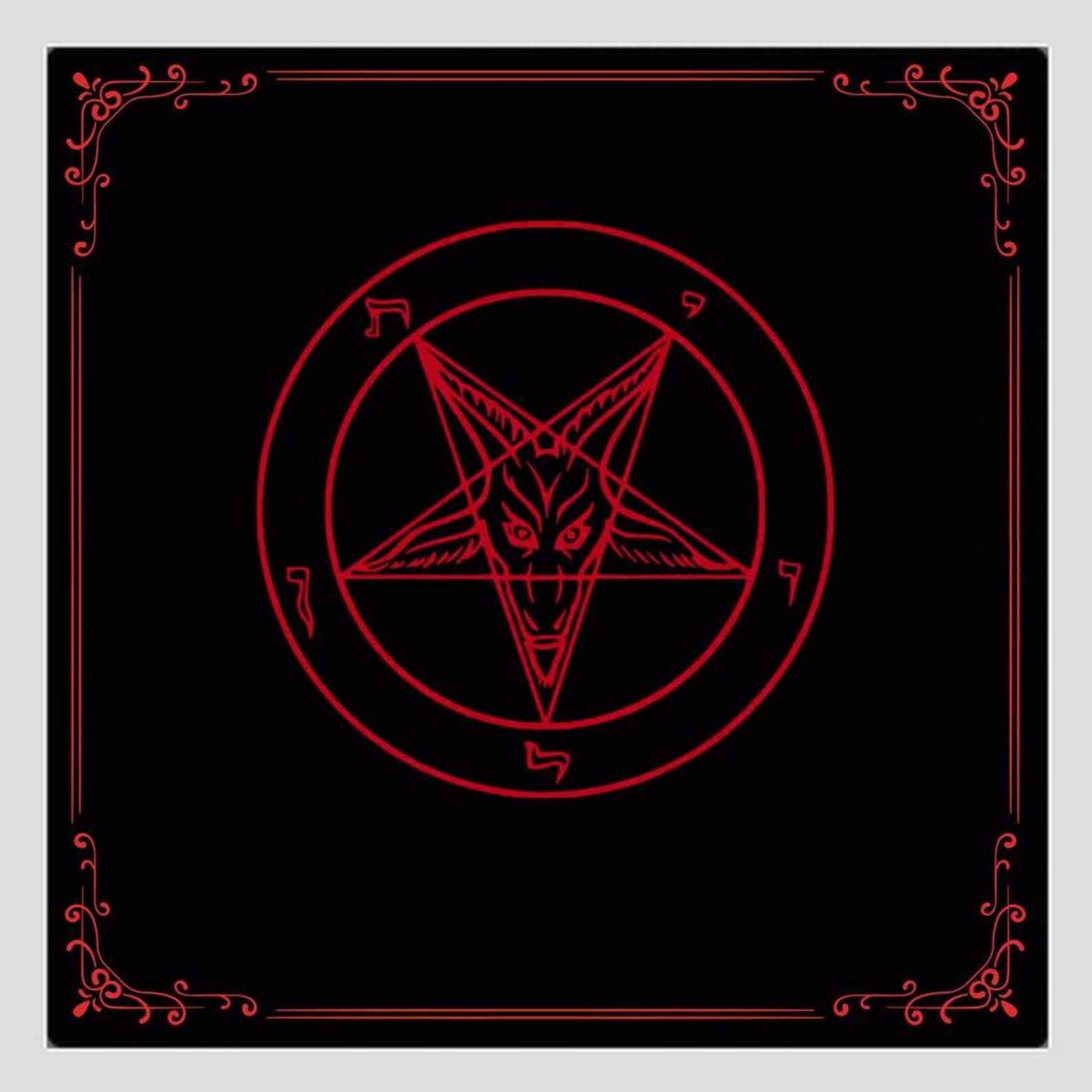 Baphomet Altar Cloth – Cotton Satanic Ritual Cloth, Gothic Witchcraft ...
