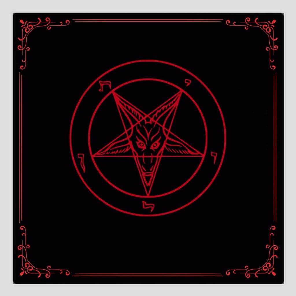 Baphomet Altar Cloth – Cotton Satanic Ritual Cloth, Gothic Witchcraft ...