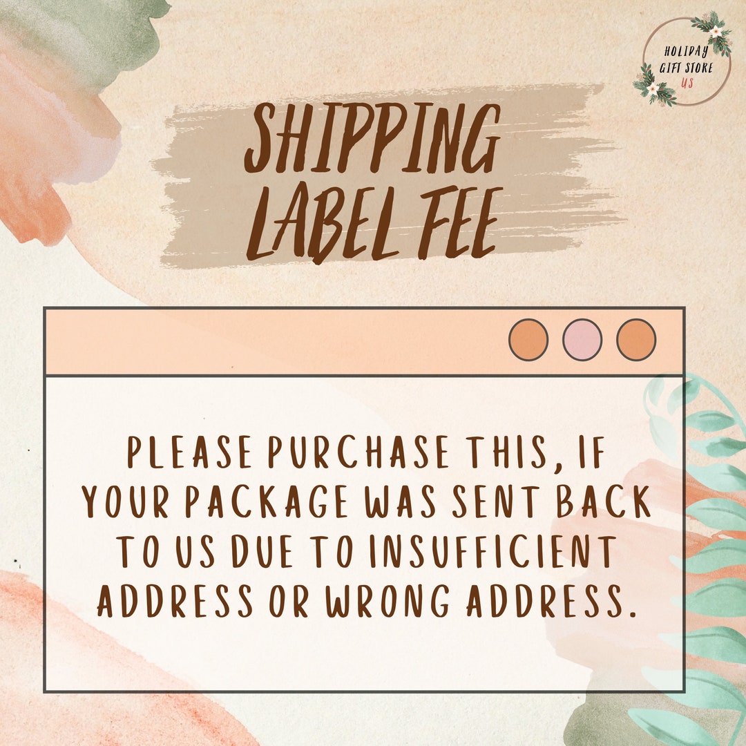 SHIPPING LABEL FEE - Etsy