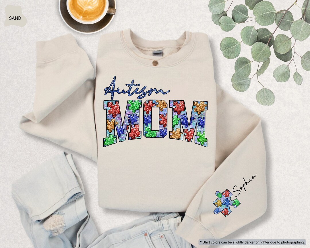 Custom Autism Mom Sweatshirt, Personalized Autism Sweatshirt, Autism ...