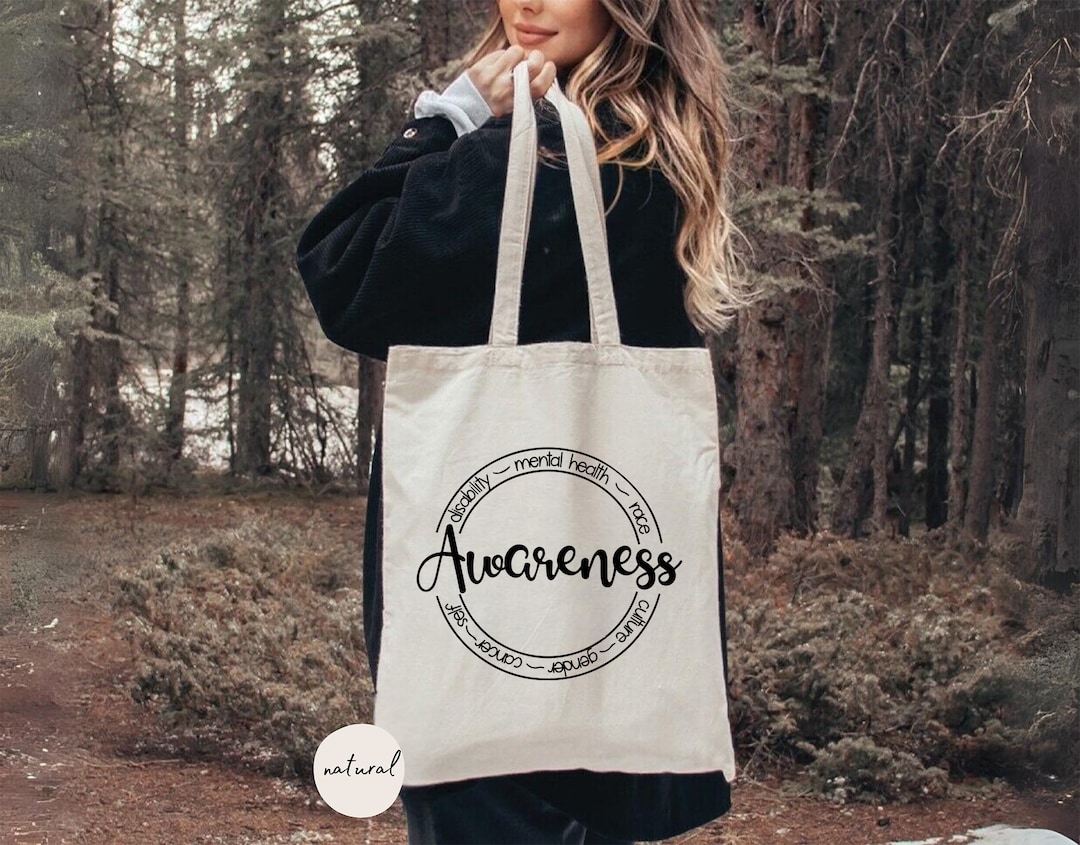 Awareness Tote Bag, Mental Health Matter, Kindness Tote Bag, Equality ...