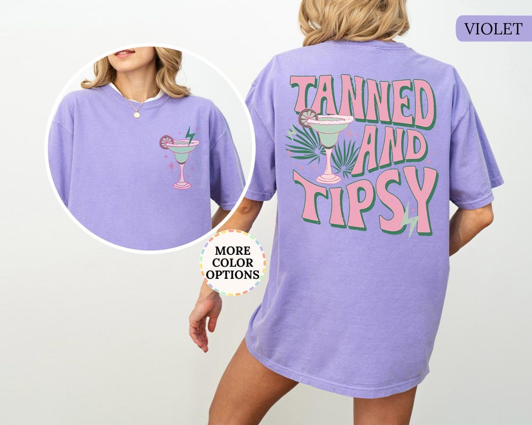 Comfort Colors® Tanned and Tipsy Shirt, Summer Party Shirt, Adult Humor ...