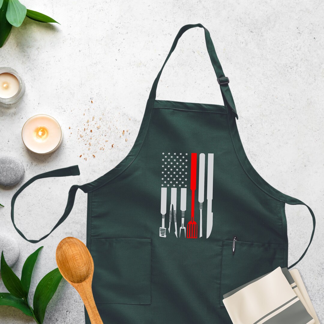 American Flag Apron, USA Flag Apron, Grilling Tools Apron, Mens ...