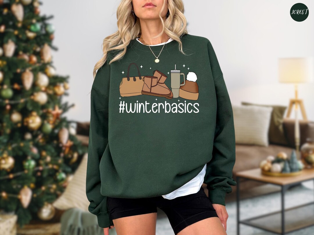 Winter Basics Sweatshirt, Cozy Vibes Sweater, Cozy Winter Hoodie ...