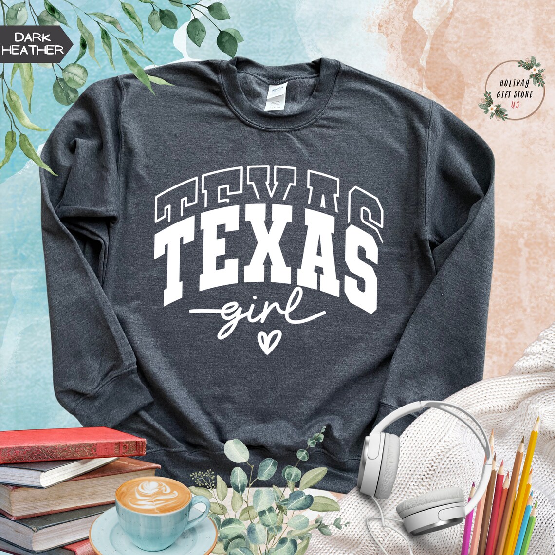 Texas Girl Sweatshirt, Texas Sweaters Women, Texas Sweatshirt, Texas ...