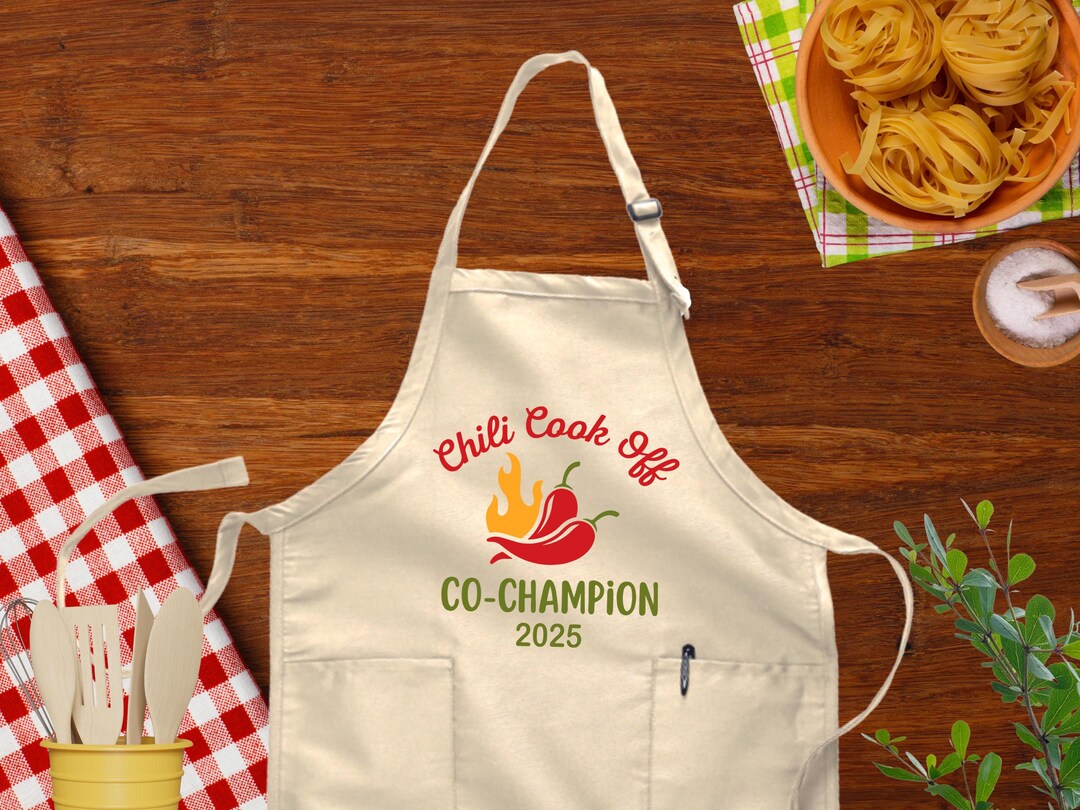 Chili Cook off Co-champion 2025 Apron, Mexican Apron, Chili Apron ...