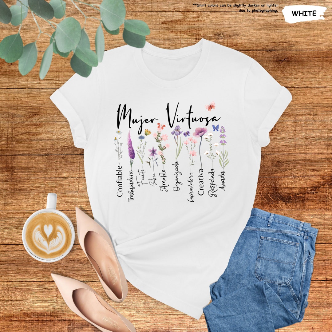 Mujer Virtuosa Shirt, Cute Spanish Shirt, Spanish Women Shirt, Spanish ...