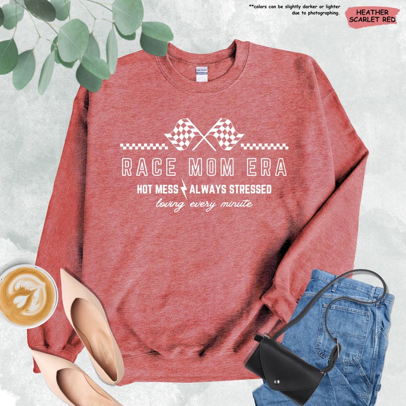 Race Mom Era Hoodie, Racing Mom Sweatshirt, Race Day Sweater, Hot Mess ...
