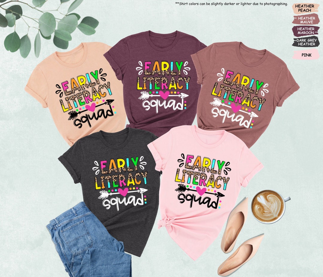Early Literacy Squad Shirt, Literacy Teacher Shirt, Literacy Coach ...