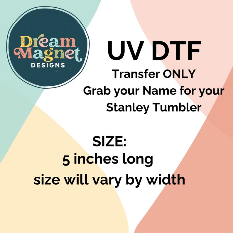Personalized Stanley Tumbler Uv Dtf Transfer Name Personal T Decal