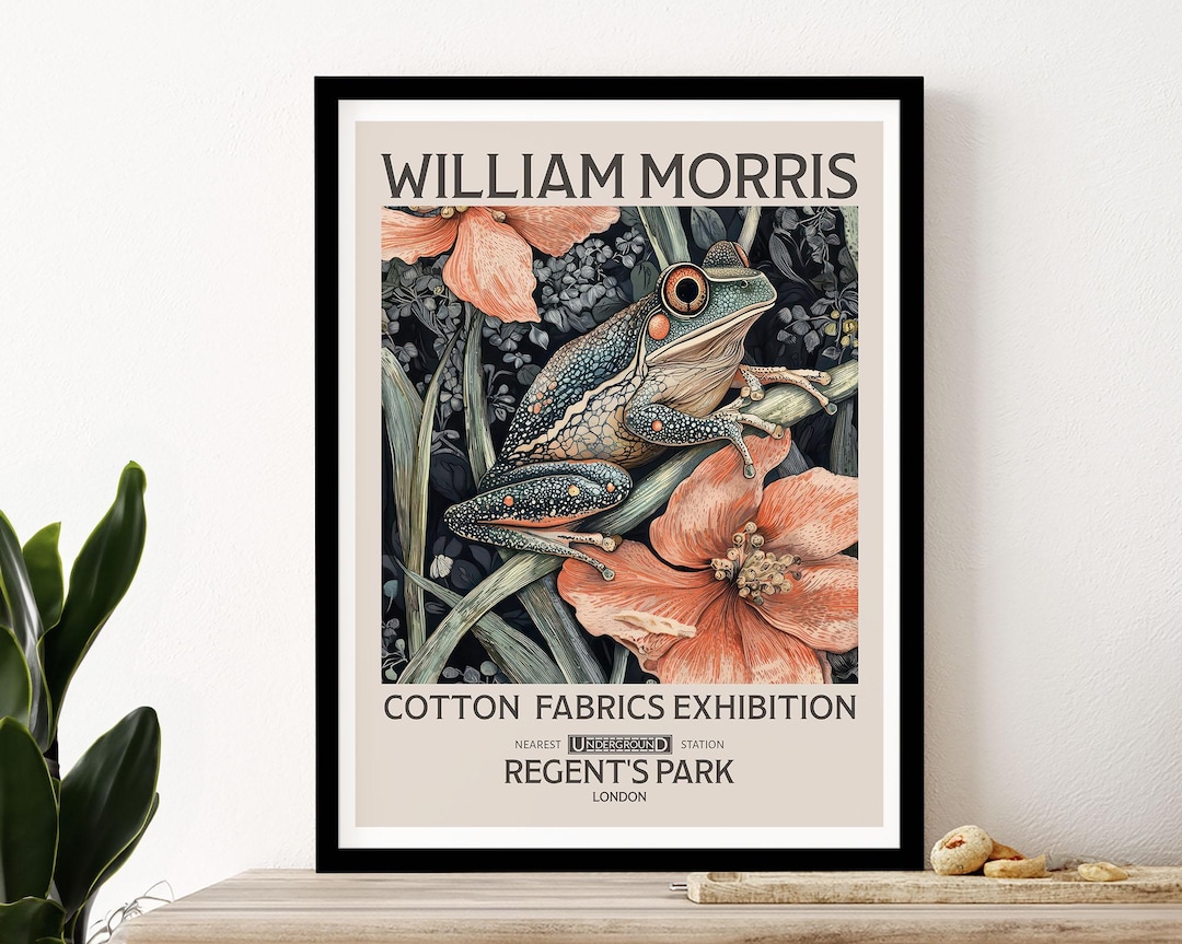 William Morris Print, Frog Flowers Toad William Morris Exhibition Print ...