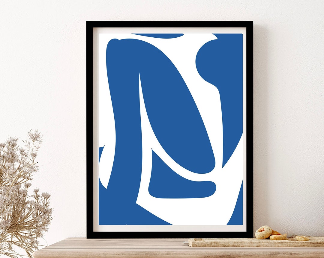 Matisse Blue Figure Cut Out Detail Wall Art Print Poster Framed Art ...