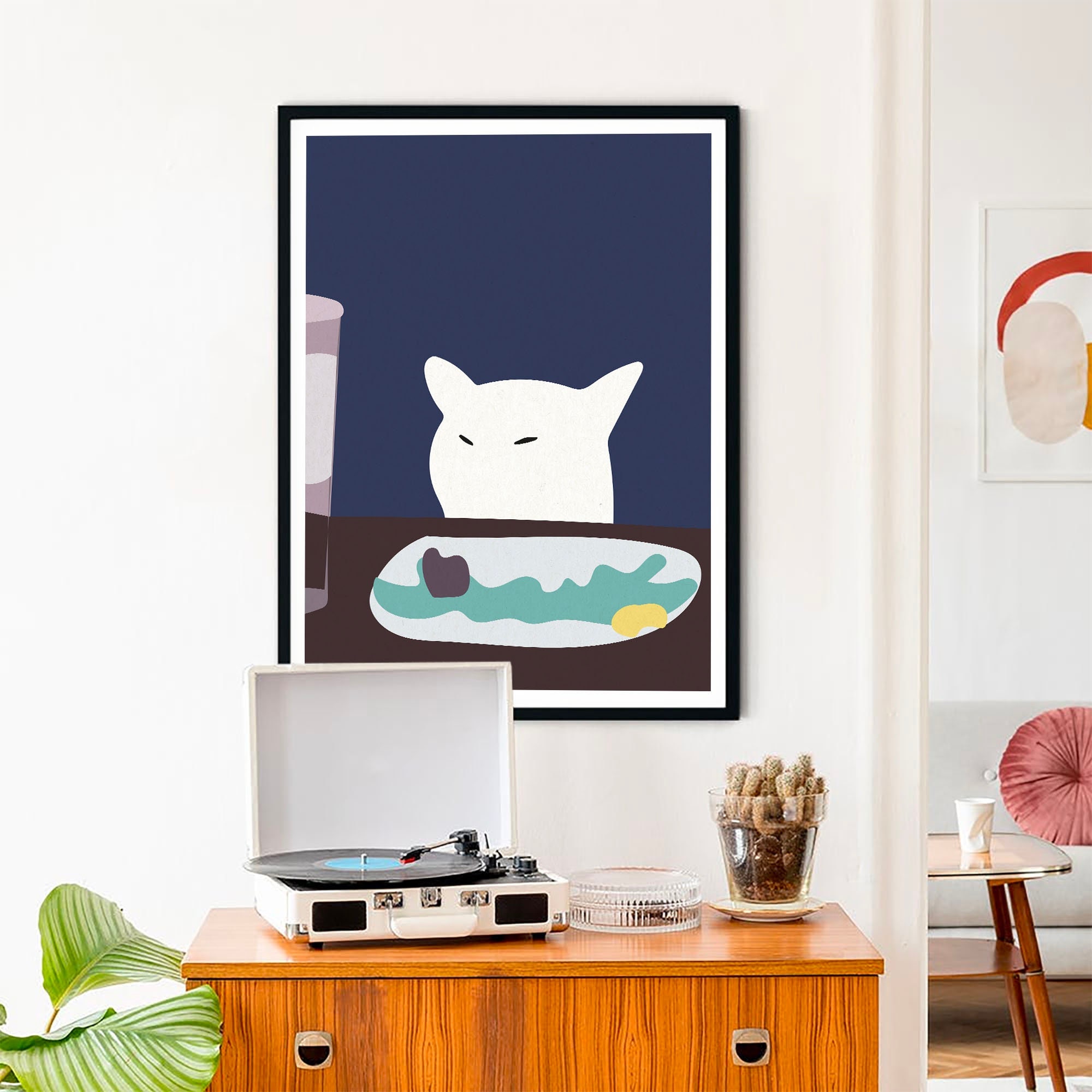 Smudge the Cat Meme Illustration Funny Animals Wall Art Print - Etsy