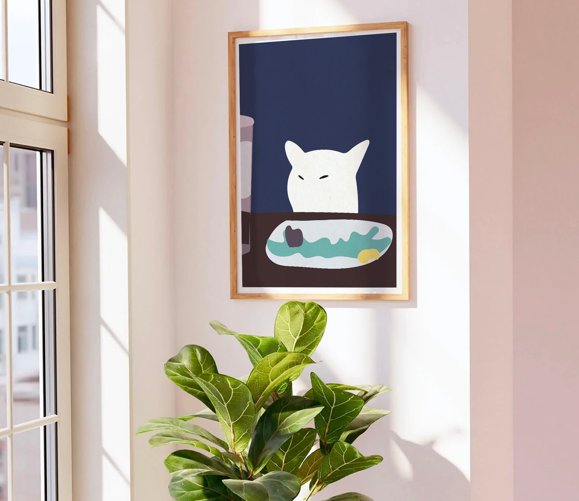 Smudge the Cat Meme Illustration Funny Animals Wall Art Print - Etsy