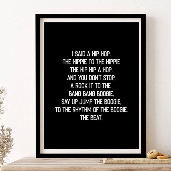 Rap Lyrics Wall Art - Etsy