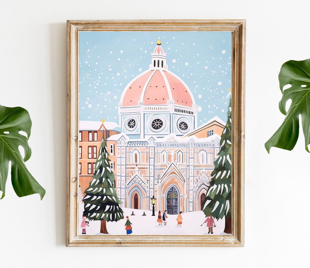 Florence Italy, Travel Christmas Painting Digital Print Art Files ...