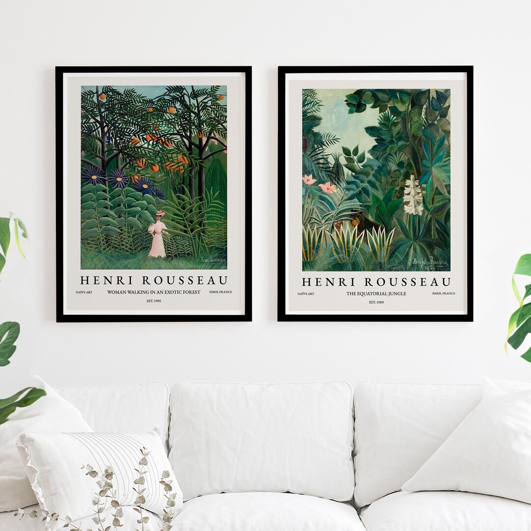 Set of 2 Henri Rousseau Prints, Rousseau Posters, Rousseau Wall Art ...
