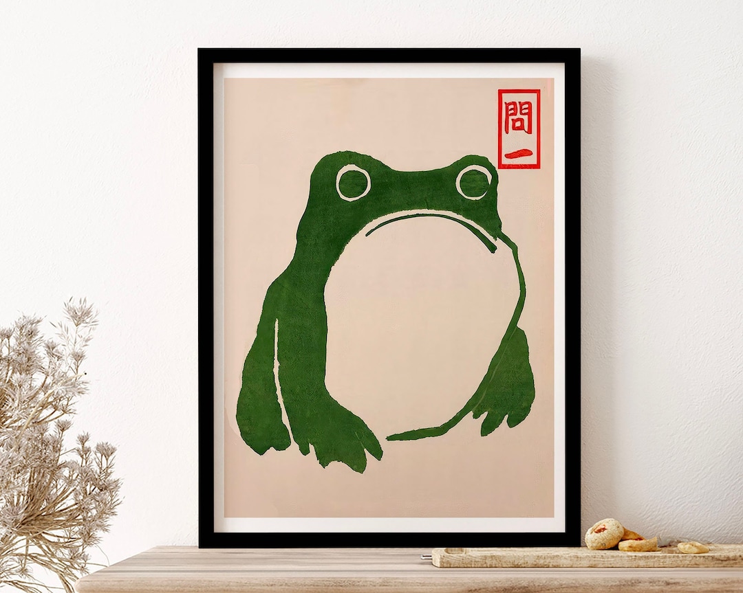 Japanese Matsumoto Hoji Frog Print, Vintage Frog Woodblock, Ukiyo-e ...