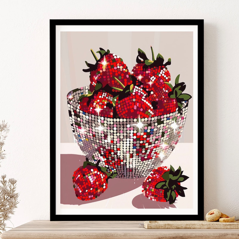 Disco Ball Fruit Art - Etsy