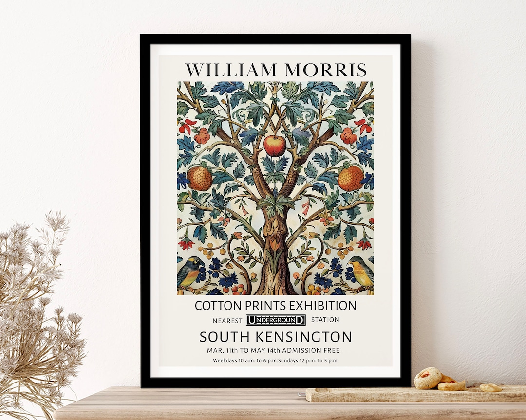 William Morris Tree of Life Apples Birds Wall Art Print Poster Framed ...