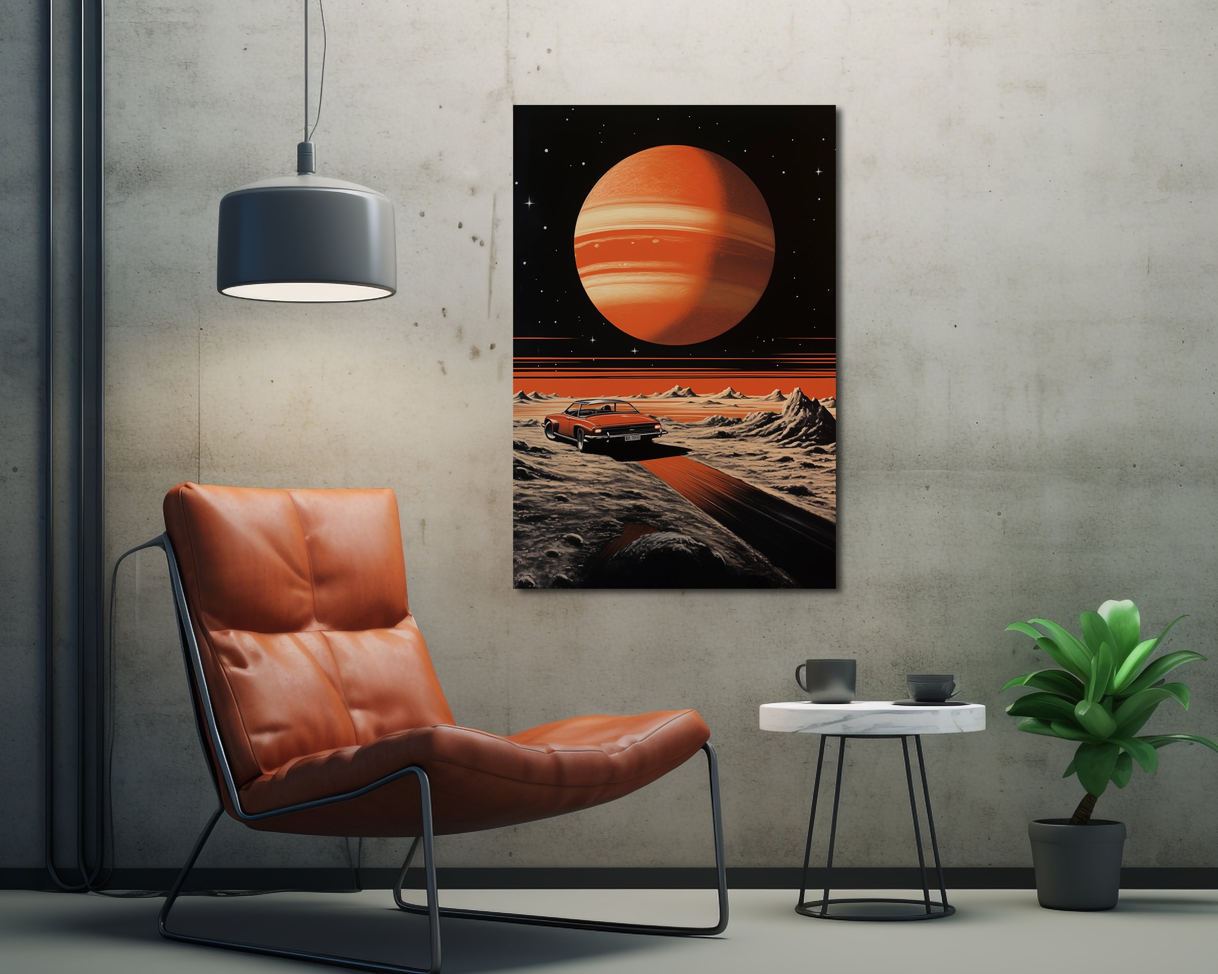 Vintage Futuristic Space Exploration Poster | Retro Sci-fi Wall Art ...