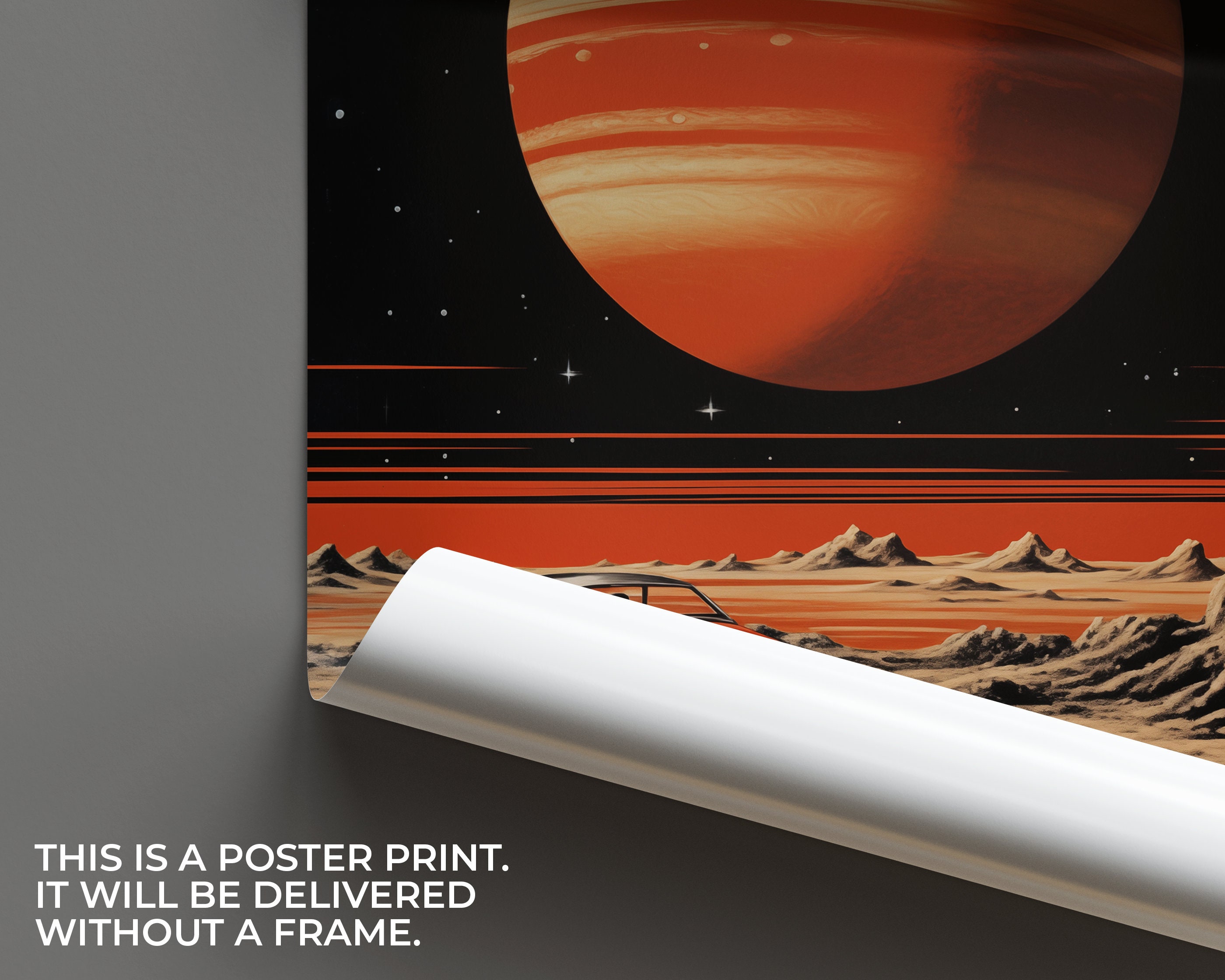 Vintage Futuristic Space Exploration Poster | Retro Sci-fi Wall Art ...