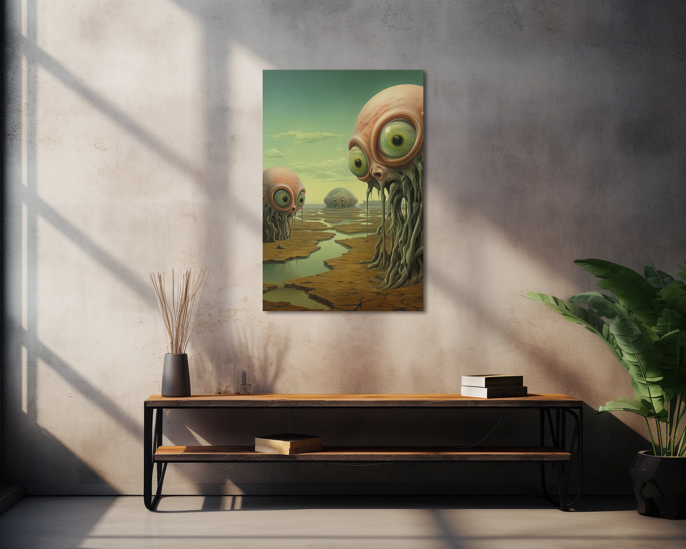 Juicy Aliens Sci-fi Poster Space Wall Art Futuristic Poster Alien Art ...