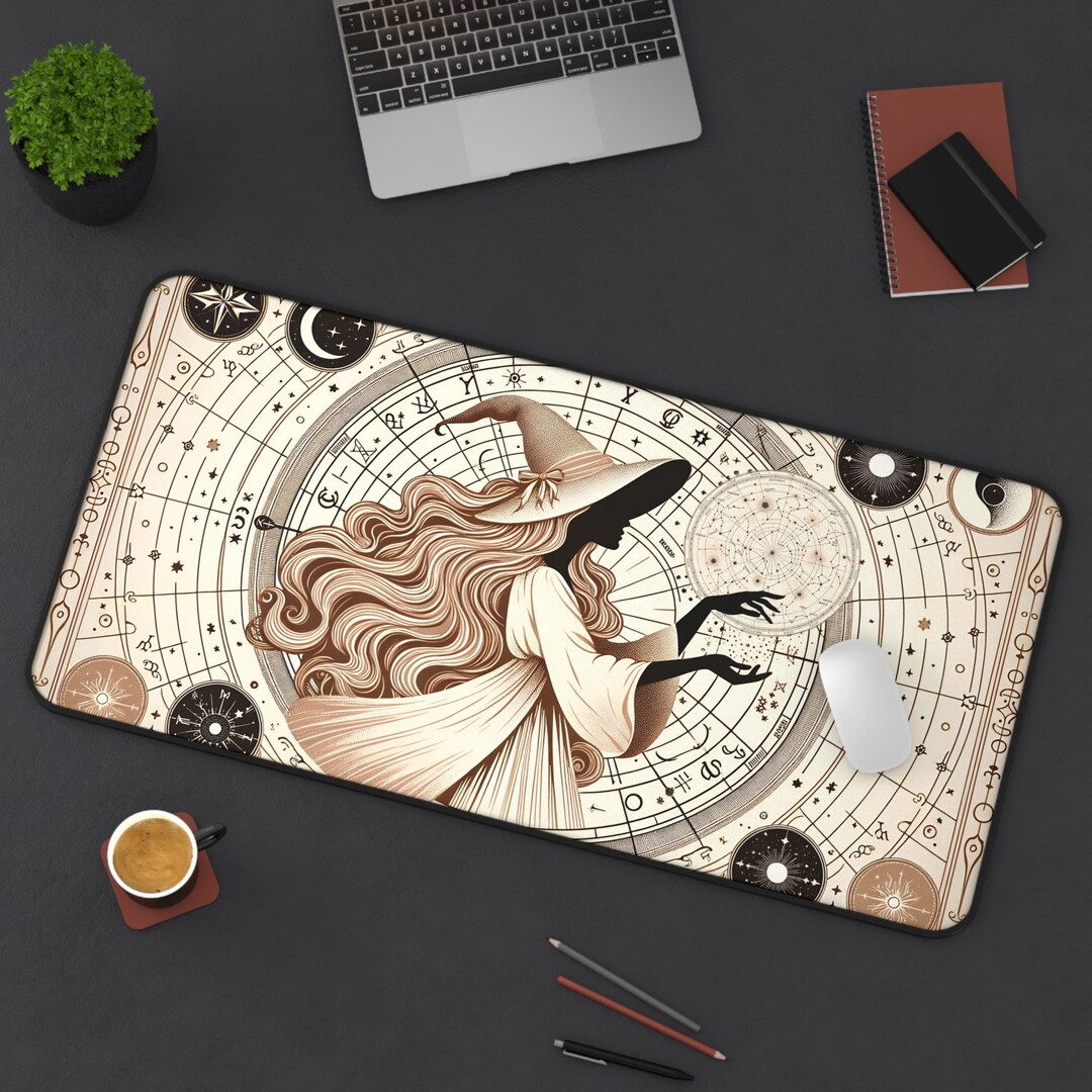 Witchy Desk Mat Astronomy Star Map Vintage Style Home Office Decor ...