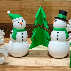 3D Printed Posable Snowman Christmas Decoration - Etsy