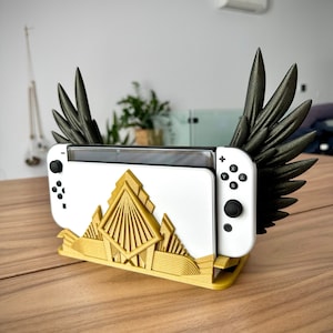 Art Deco Style 3D Printed Nintendo Switch Dock With Moving Wings ...