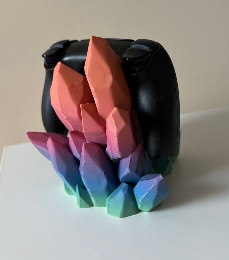 Crystal Video Game Controller Stand 3D Printed, PS5, Xbox, Nintendo ...